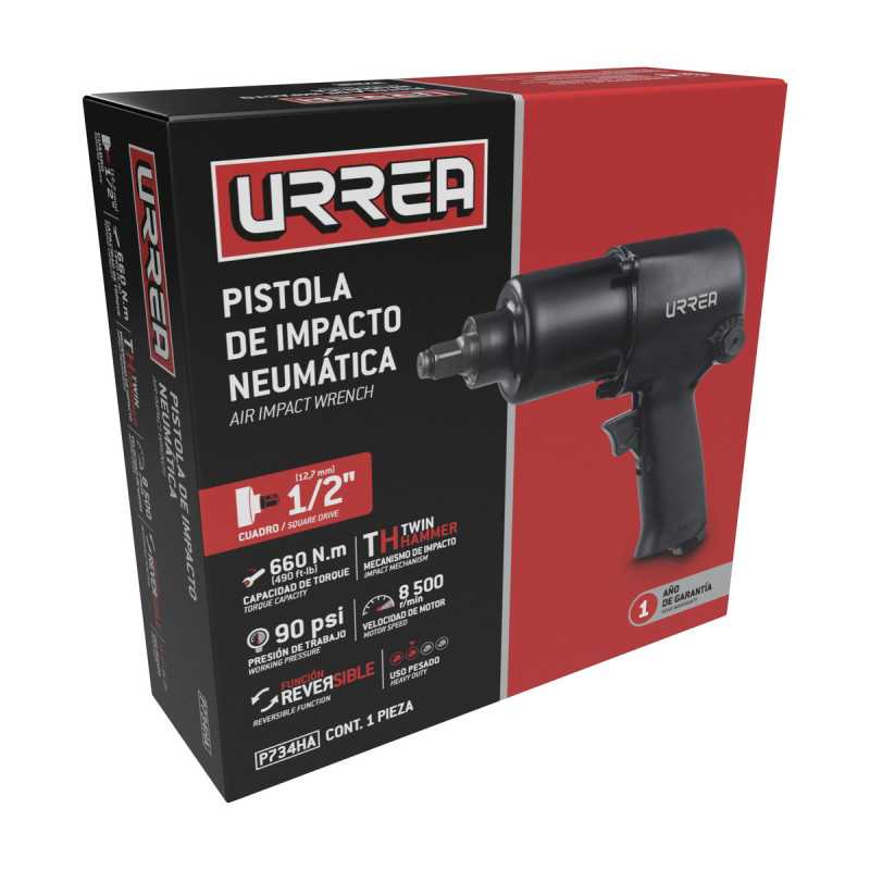 Pistola de impacto neumática cuadro de 1/2" 490 Ft-lb composite sistema ...